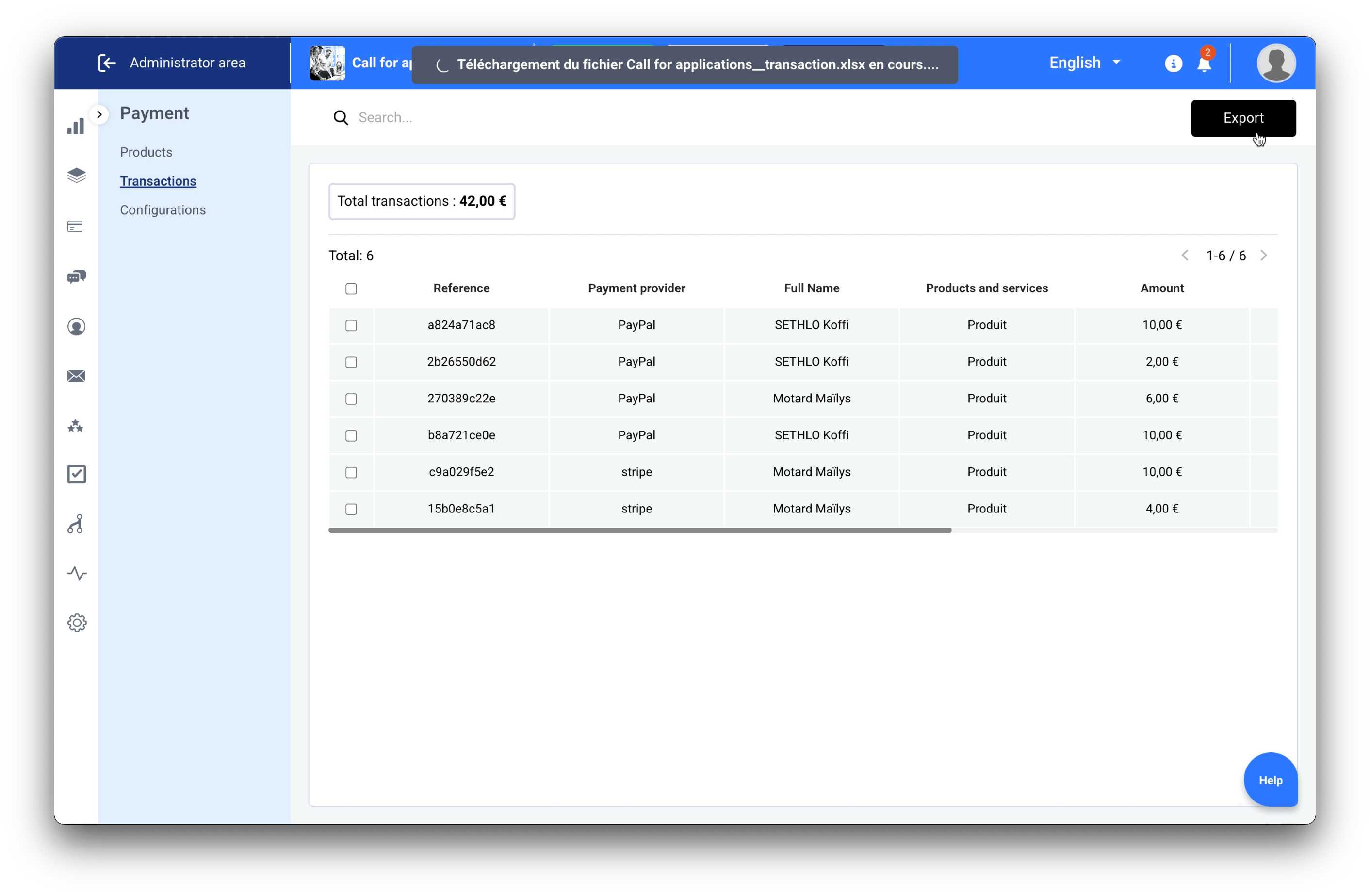 Tracking transactions